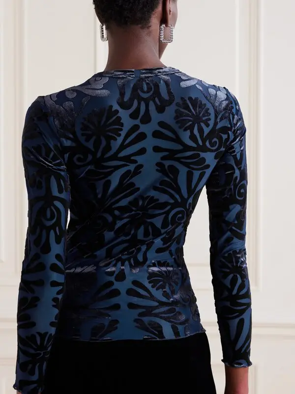 Sea Alia Devoré-velvet Top