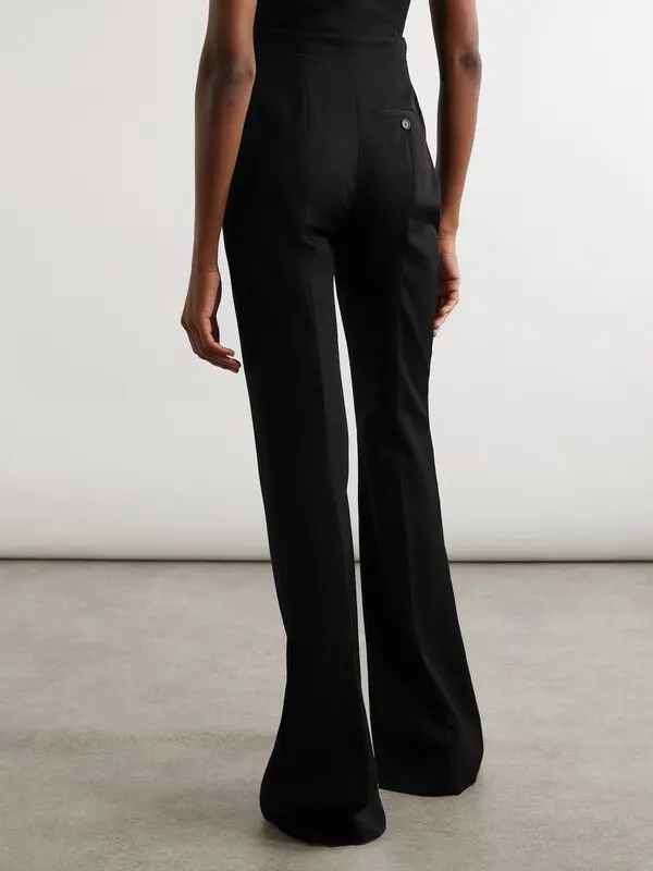 Alexander McQueen Wool-twill Flared High-waisted Trousers