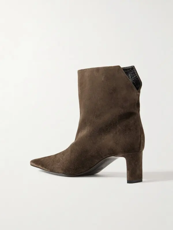 Khaite Suede Ankle Boots - Brown