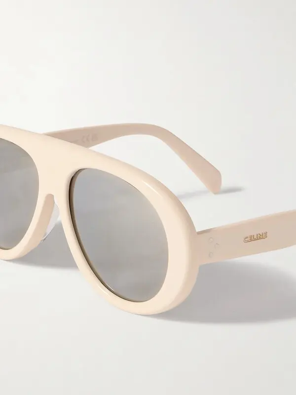 Celine Aviator-style Acetate Sunglasses - Neutrals