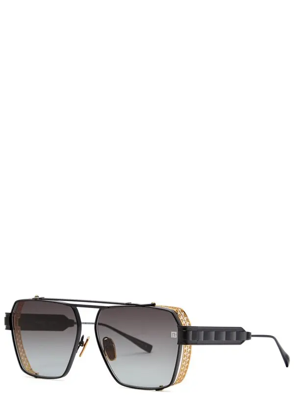 Balmain Aviator-style Sunglasses - Black