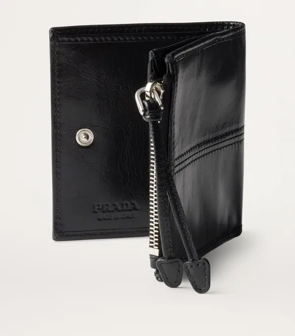 Prada Small Leather Press-stud Wallet