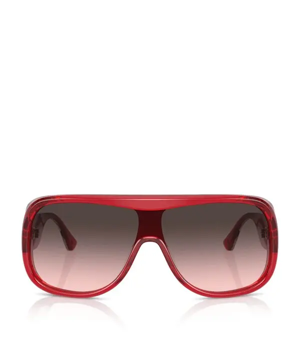 FERRARI Acetate Aviator Sunglasses - Red