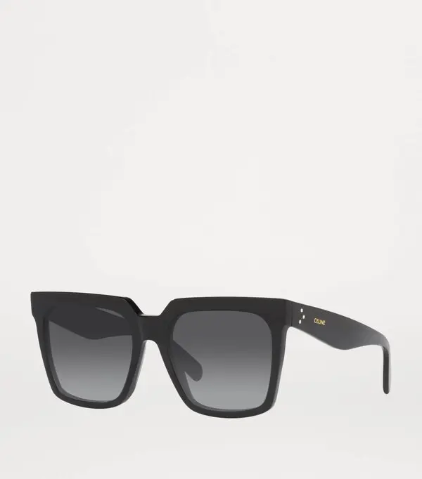 Celine Acetate Square Frame Sunglasses - Black