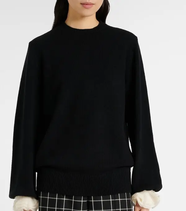 Valentino Garavani Virgin Wool Sweater With Ruffled Cuffs