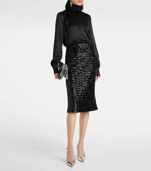 Dolce & Gabbana Sequined Midi Skirt