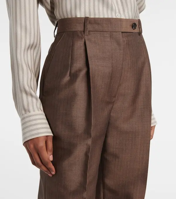 THE ROW Norbert Mohair And Wool Straight Leg Trousers