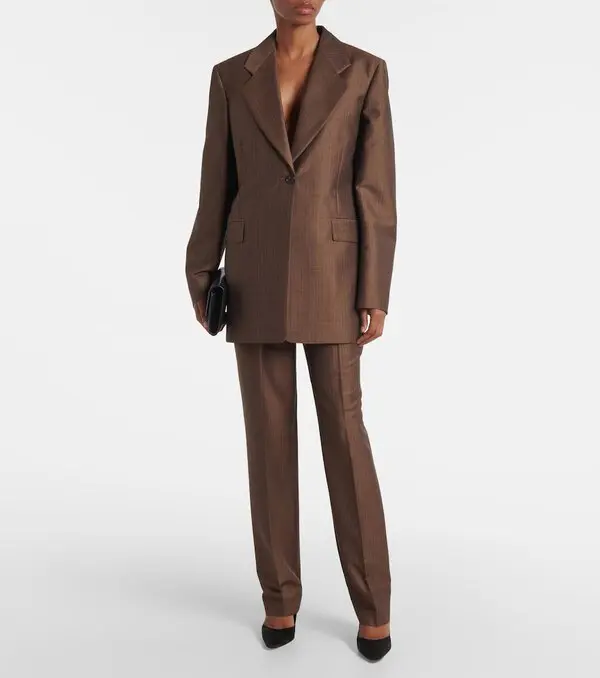 THE ROW Norbert Mohair And Wool Straight Leg Trousers