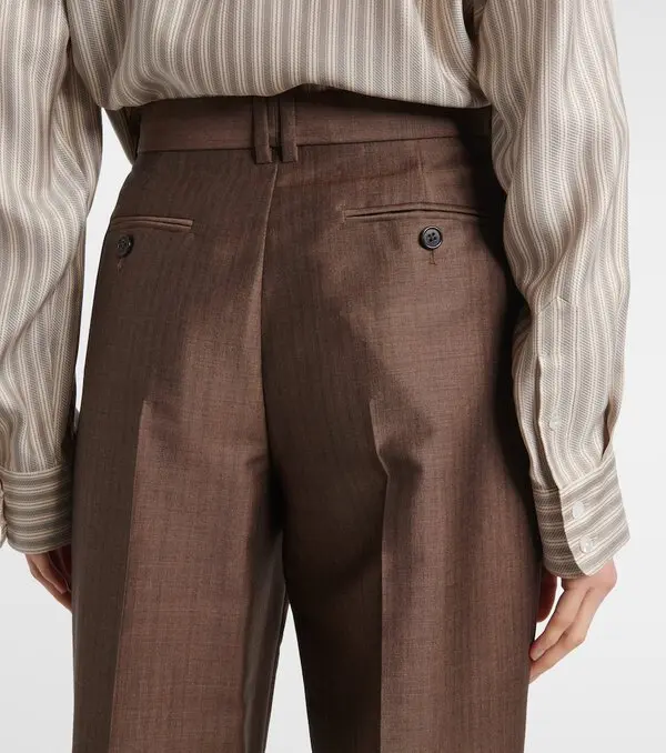 THE ROW Norbert Mohair And Wool Straight Leg Trousers