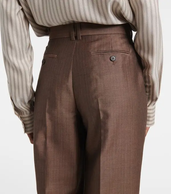 THE ROW Norbert Mohair And Wool Straight Leg Trousers