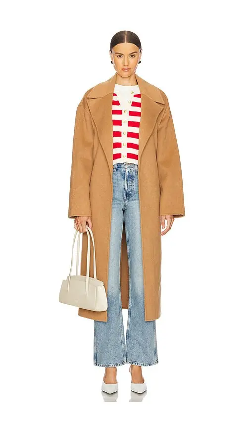 L'academie Milly Wool Blend Coat - Tan