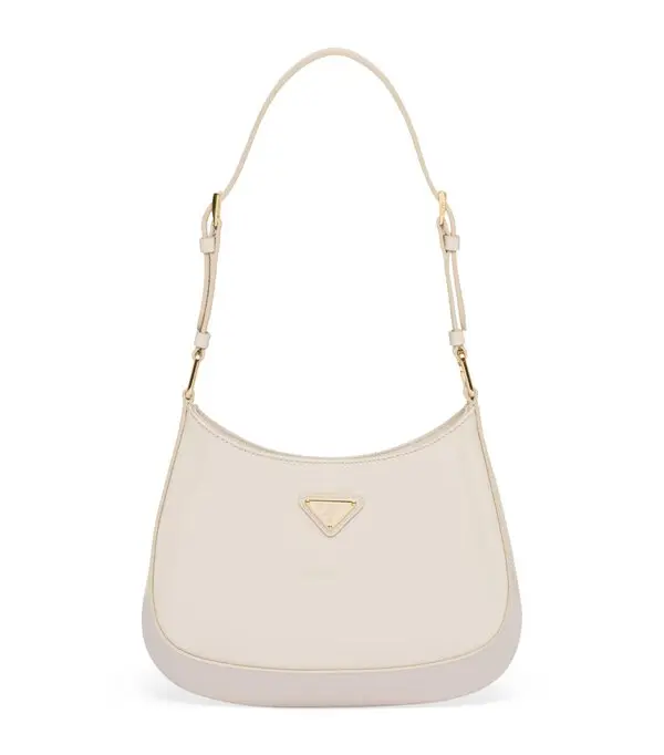 Prada Patent Leather Cleo Shoulder Bag - Neutral