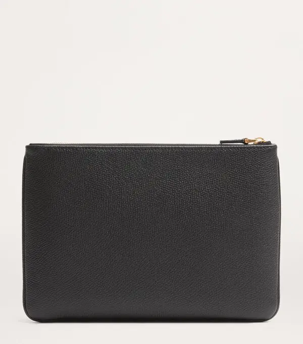 Valentino Garavani Medium Leather Vlogo Signature Pouch - Black