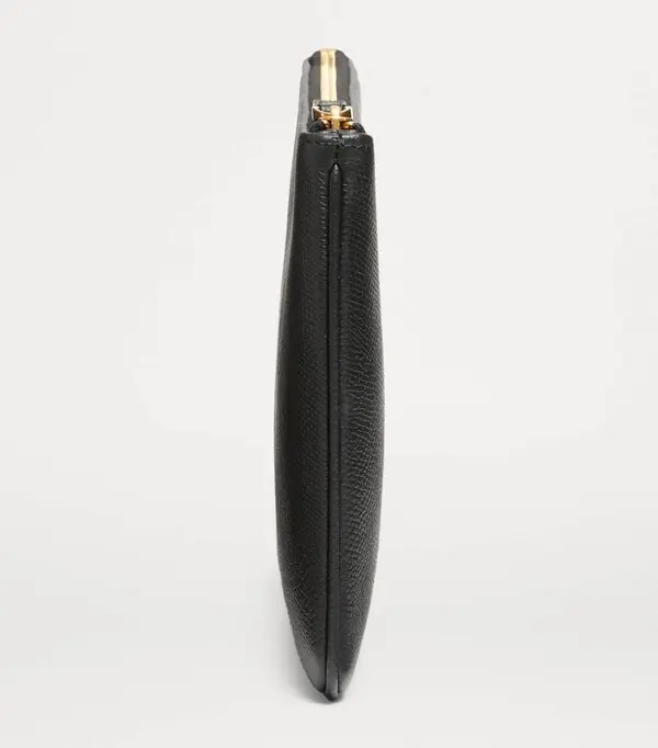 Valentino Garavani Medium Leather Vlogo Signature Pouch - Black