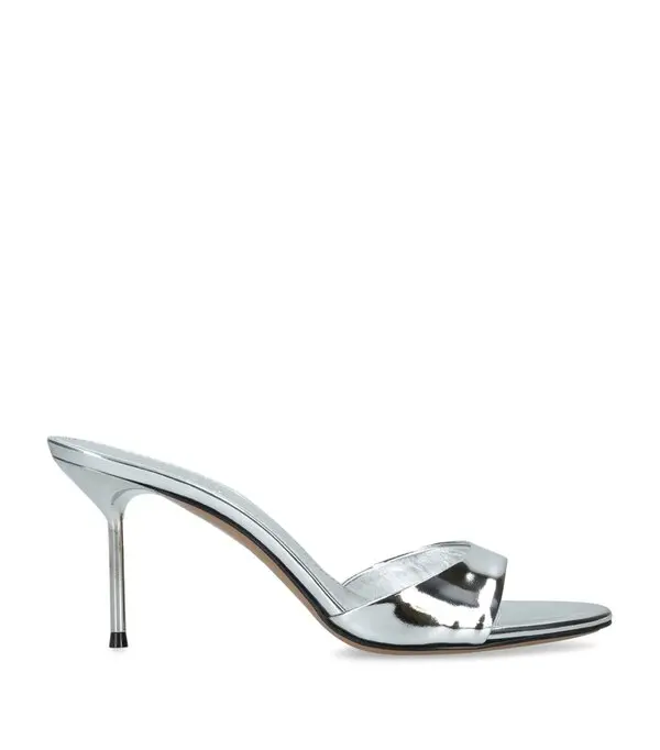 Paris Texas Patent Leather Lidia Mules 70 - Silver