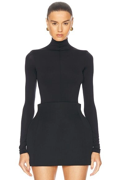Wardrobe.NYC X Rosie Huntington-whiteley Long Sleeve Bodysuit - Black
