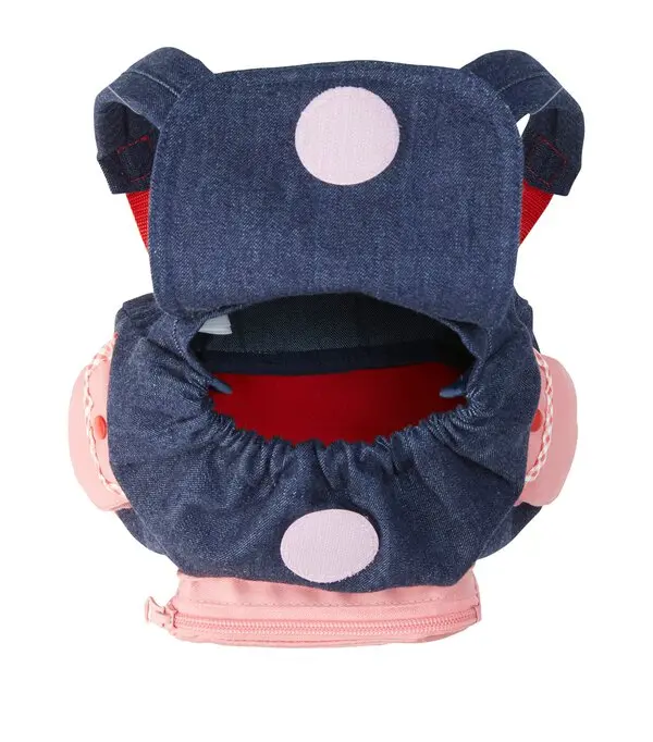 MIKI HOUSE Embroidered Denim Backpack