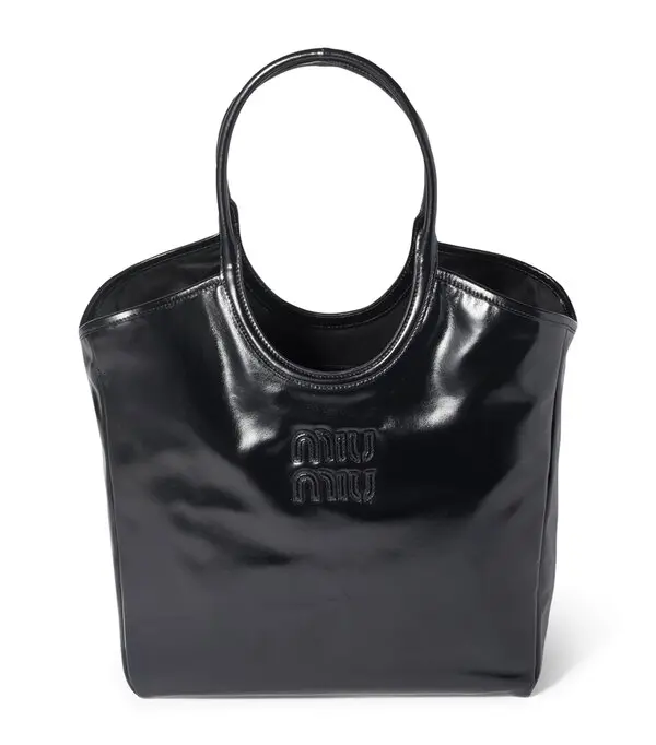 Miu Miu Leather Top Handle Bag - Black
