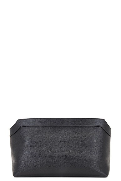 THE ROW Terrasse Pouch In Black Suede
