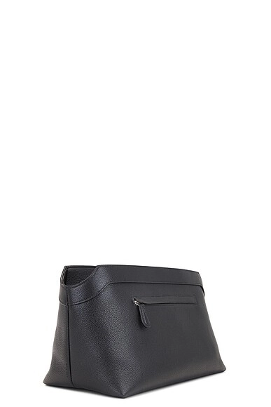 THE ROW Terrasse Pouch In Black Suede