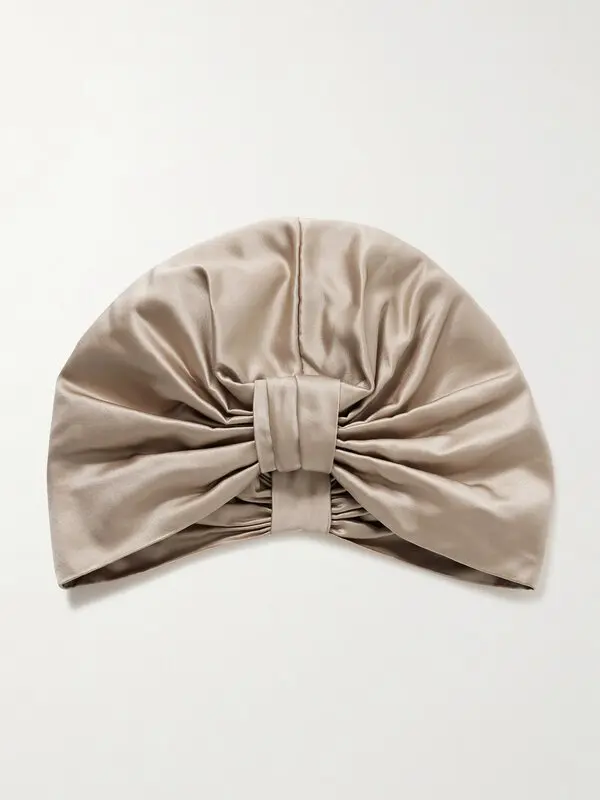 JENNIFER BEHR Sasha Gathered Duchesse-satin Hair Wrap - Brown