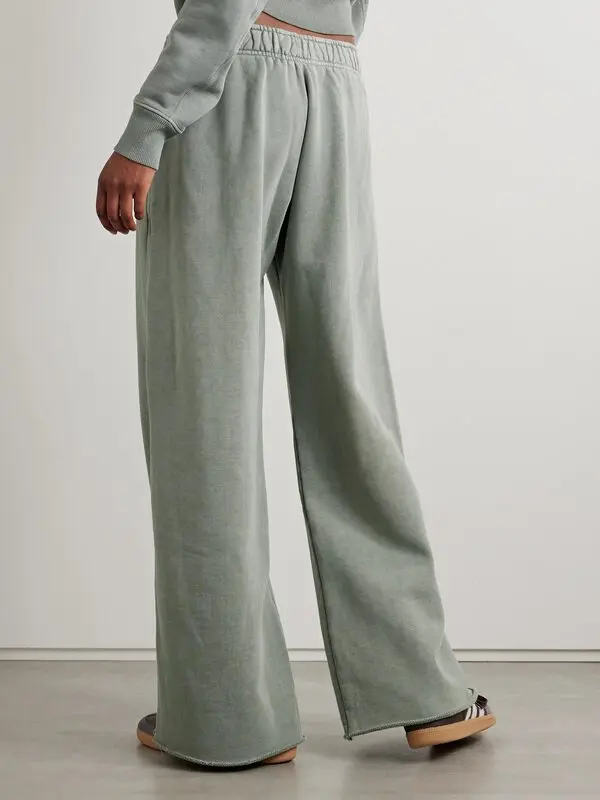 SLVRLAKE Cotton-jersey Wide-leg Track Pants - Green