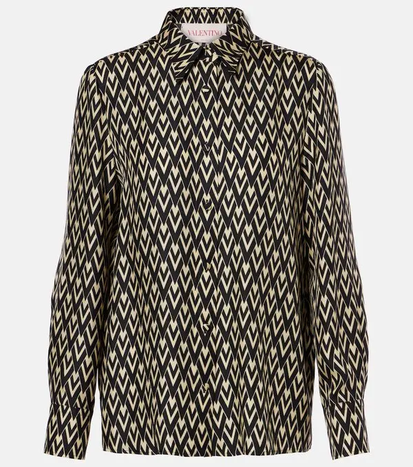 Valentino Garavani Silk Twill Shirt - Black