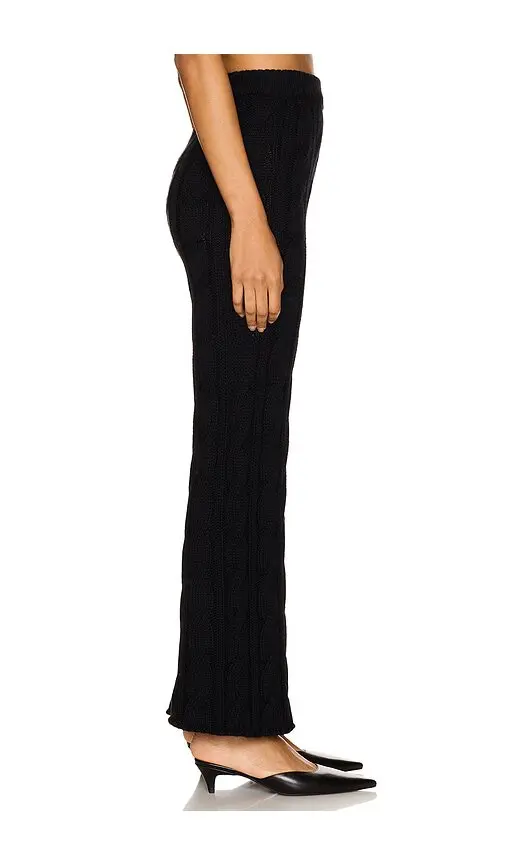 ROWEN ROSE Virgin Wool Knit Trousers