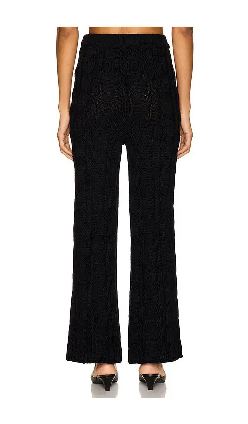 ROWEN ROSE Virgin Wool Knit Trousers