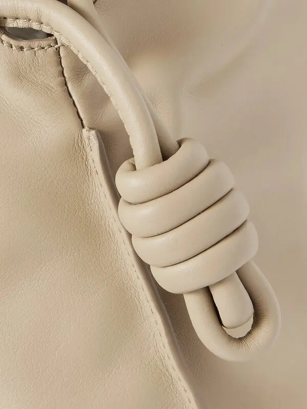 Loewe Flamenco Knotted Leather Clutch - Neutrals