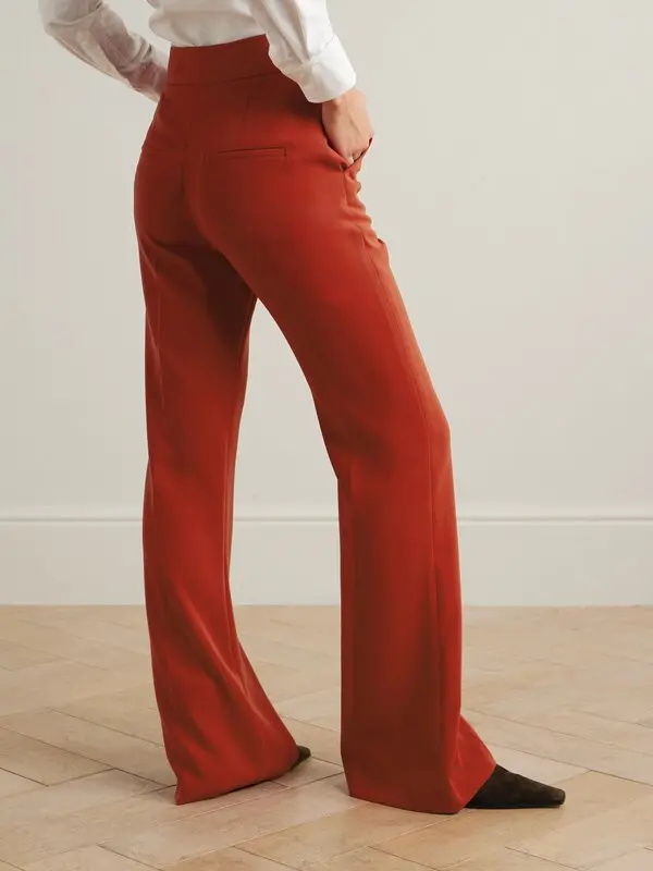 Veronica Beard Lebone Pleated Crepe Straight-leg Pants