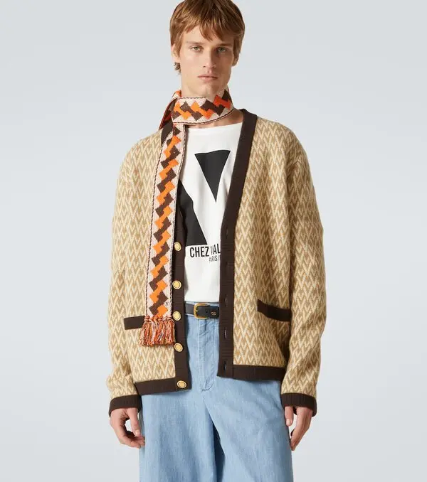 Valentino Garavani Fringed Jacquard Scarf - Multicoloured