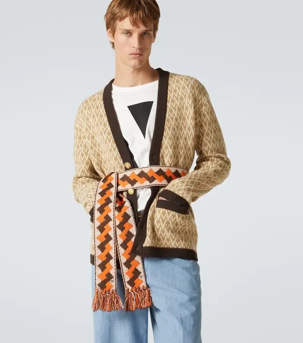 Valentino Garavani Fringed Jacquard Scarf - Multicoloured