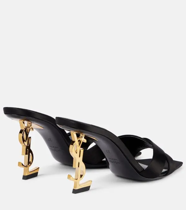 Saint Laurent Opyum 85 Satin Crepe Mules