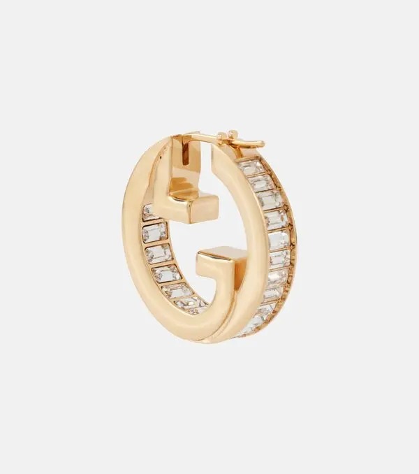 Gucci Blondie Embellished Hoop Earrings
