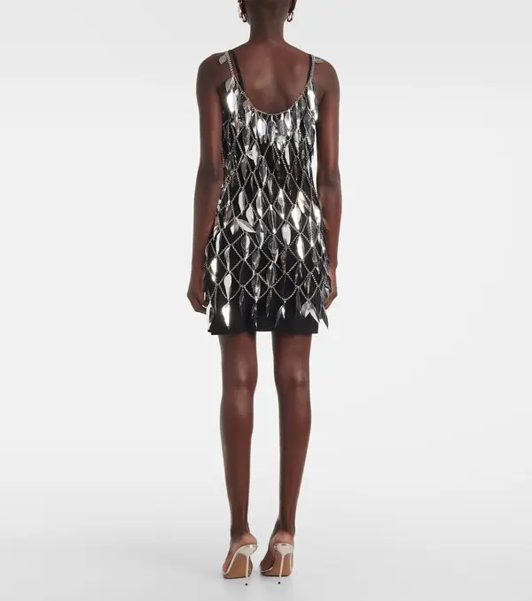 Rabanne Embellished Chain Detail Mini Dress