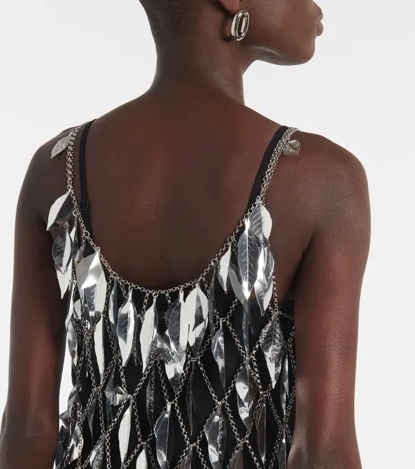 Rabanne Embellished Chain Detail Mini Dress