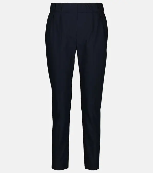 Brunello Cucinelli Cotton-blend Tapered Pants