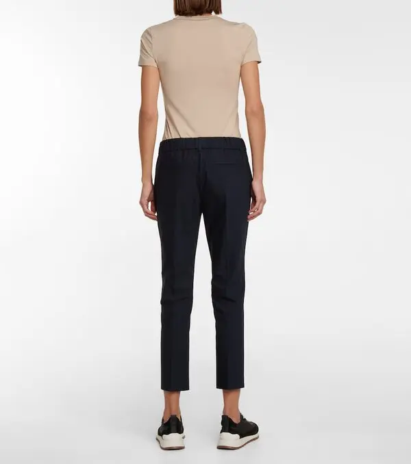 Brunello Cucinelli Cotton-blend Tapered Pants