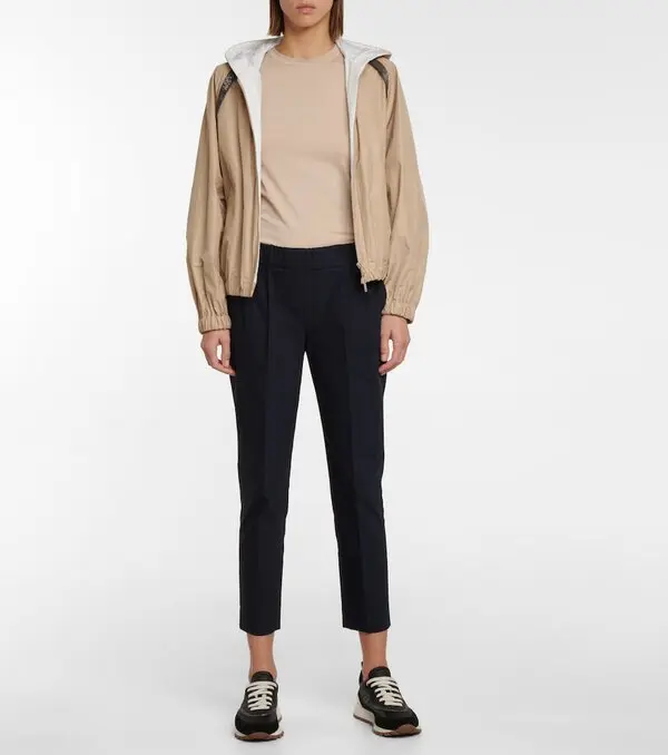 Brunello Cucinelli Cotton-blend Tapered Pants