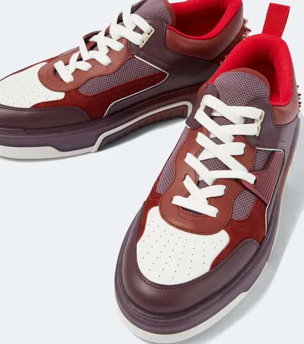 CHRISTIAN LOUBOUTIN Astroloubi Embellished Leather Trainers