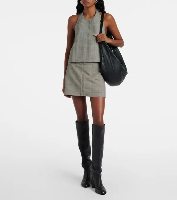 Wardrobe.NYC Prince Of Wales Check Wool Top