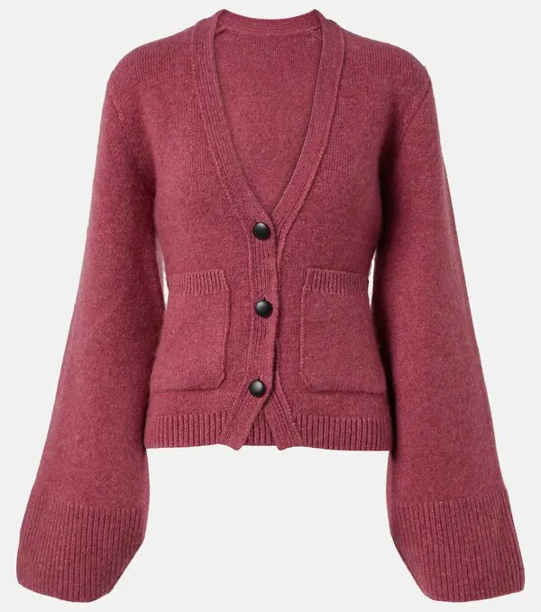 Khaite Scarlet Cashmere V-neck Cardigan - Pink