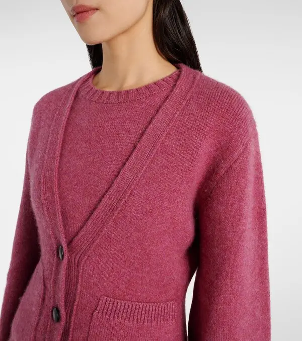 Khaite Scarlet Cashmere V-neck Cardigan - Pink