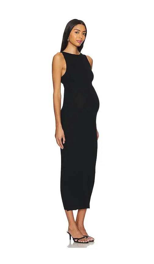 BUMPSUIT Soft Rib Boat Neck Midi Dress