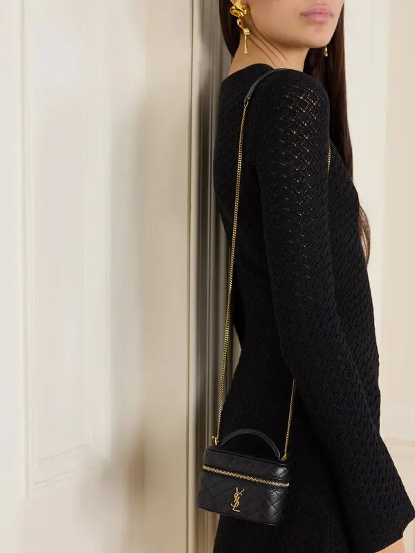 Saint Laurent Gaby Micro Quilted Leather Shoulder Bag