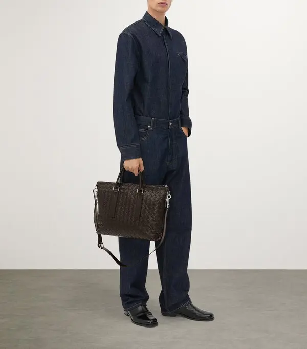 Bottega Veneta Intrecciato Leather Briefcase