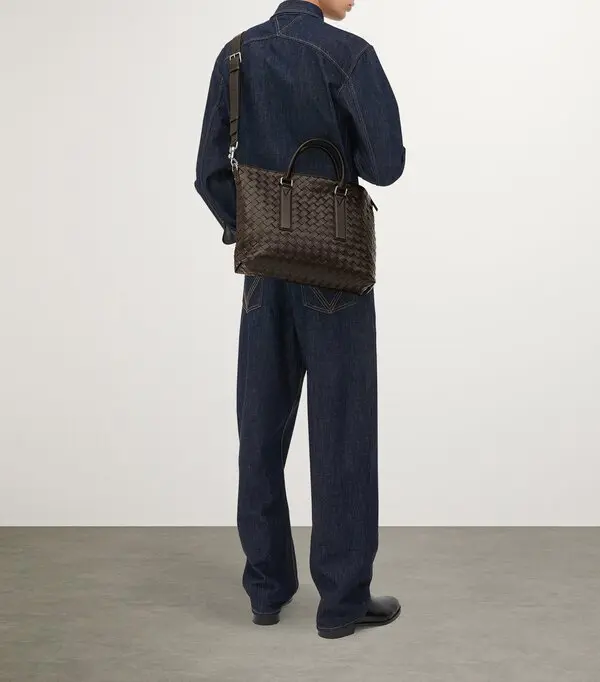 Bottega Veneta Intrecciato Leather Briefcase