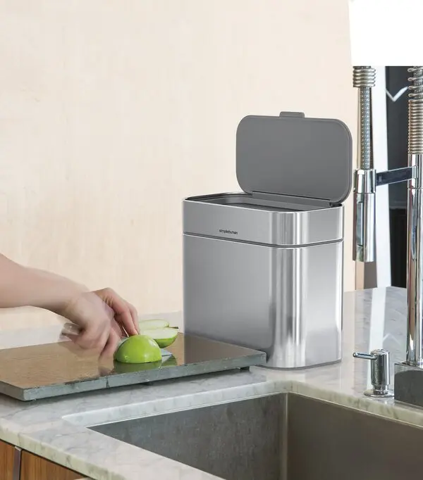 SIMPLEHUMAN Stainless Steel Compost Caddy - Metallic