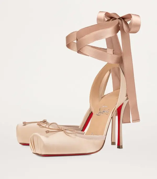 CHRISTIAN LOUBOUTIN Cassia Lace-up Satin Pumps